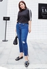 Side Zip Irregular Bottom Skinny Jeans. Plus Size Clothes Online Shop ...