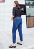 Side Zip Irregular Bottom Skinny Jeans. Plus Size Clothes Online Shop ...